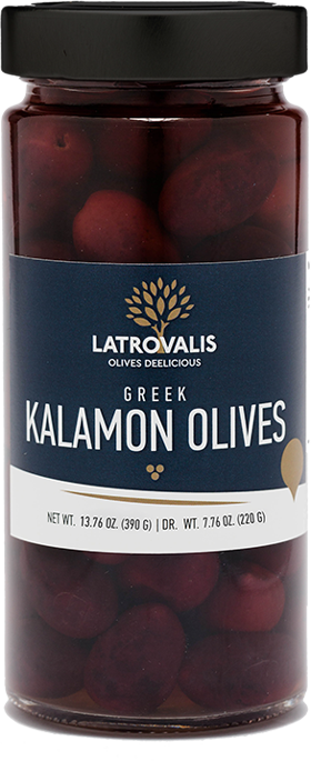 Kalamon olives whole | Glass Jar - Latrovalis & Co.