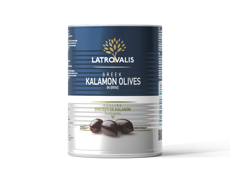 Kalamon Olives pitted | Cans 200g - Latrovalis & Co.
